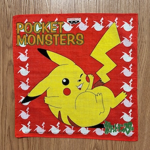 Vintage1998s Pokemon Pikachu Handkerchief - Etsy