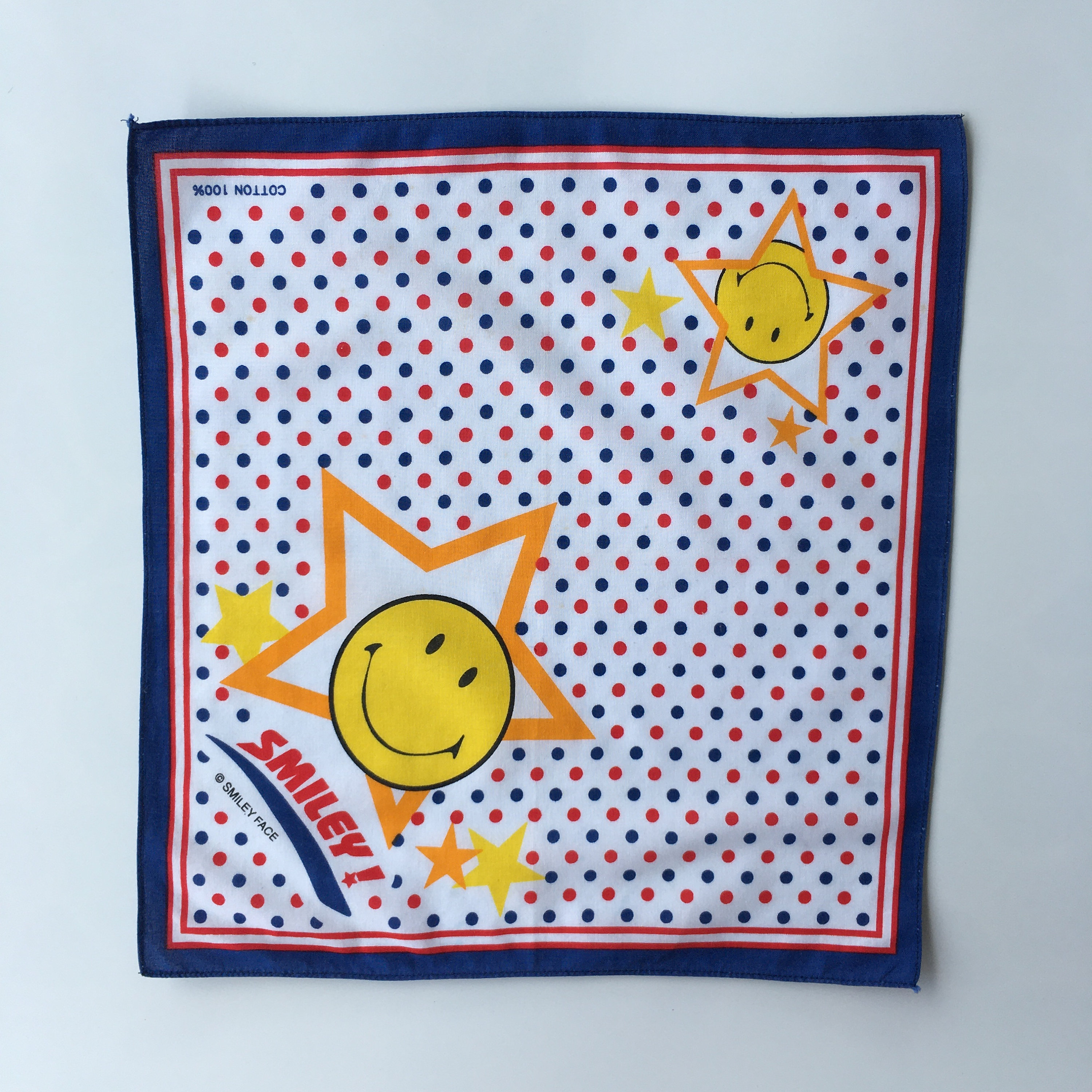 Vintage Smiley Face Handkerchief - Etsy UK