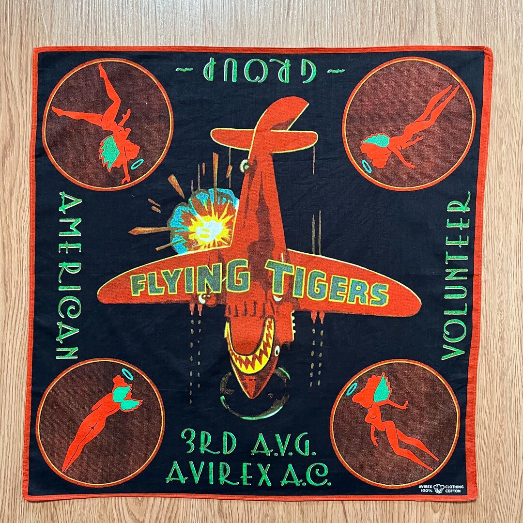 Vintage Flying Tigers Handkerchief - Etsy