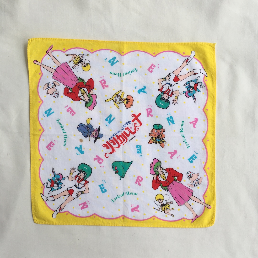 Vintage90s Cartoon / Anime Handkerchief - Etsy