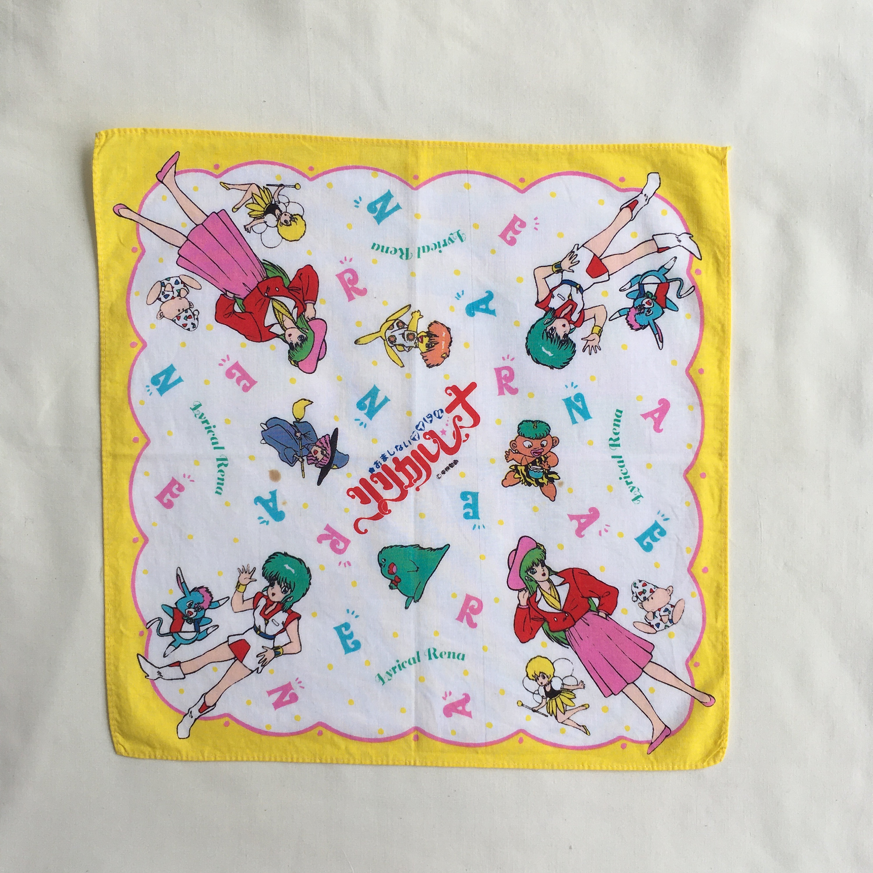 Vintage90s Cartoon / Anime Handkerchief | Etsy