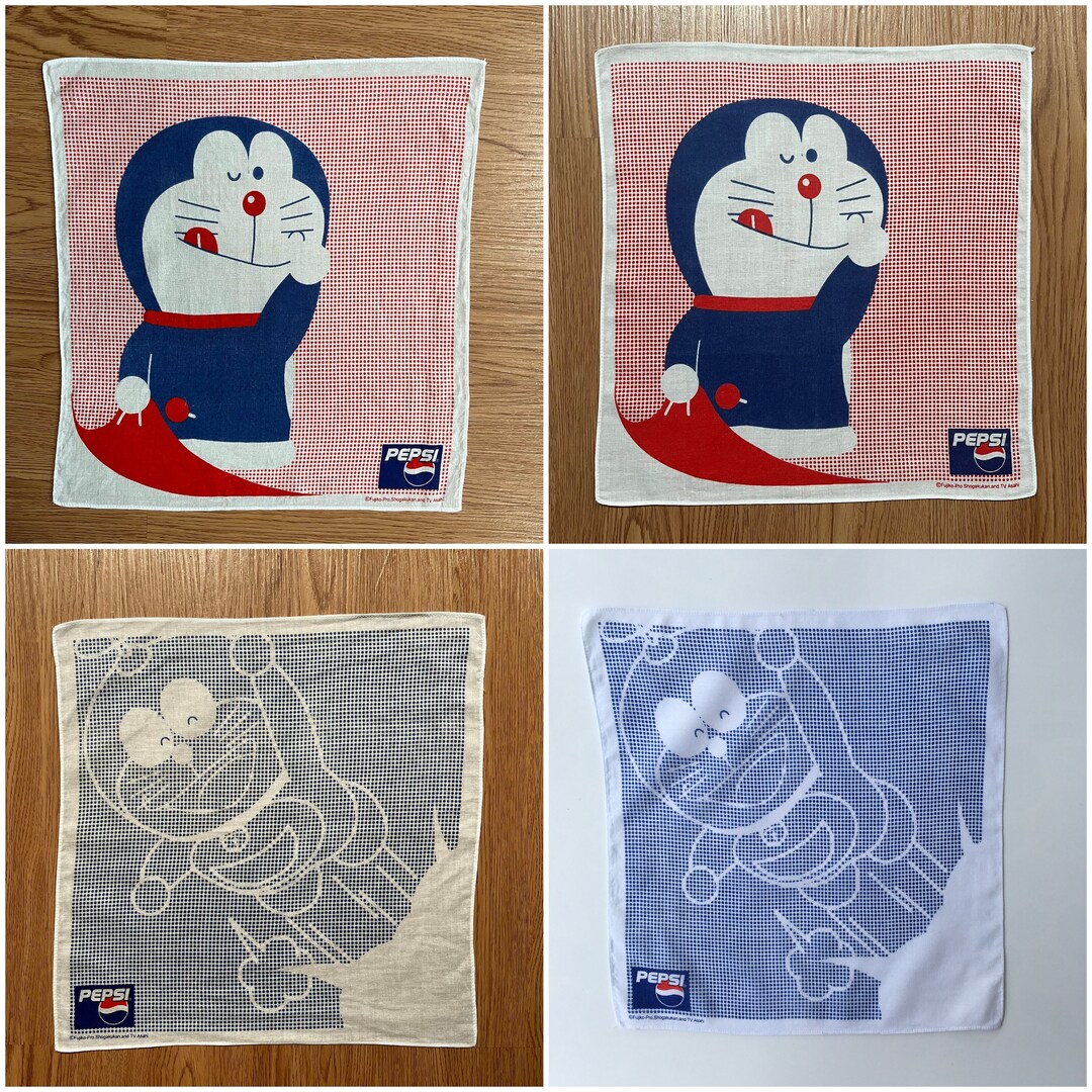 Vintage90s Doraemon / Pepsi Handkerchief - Etsy