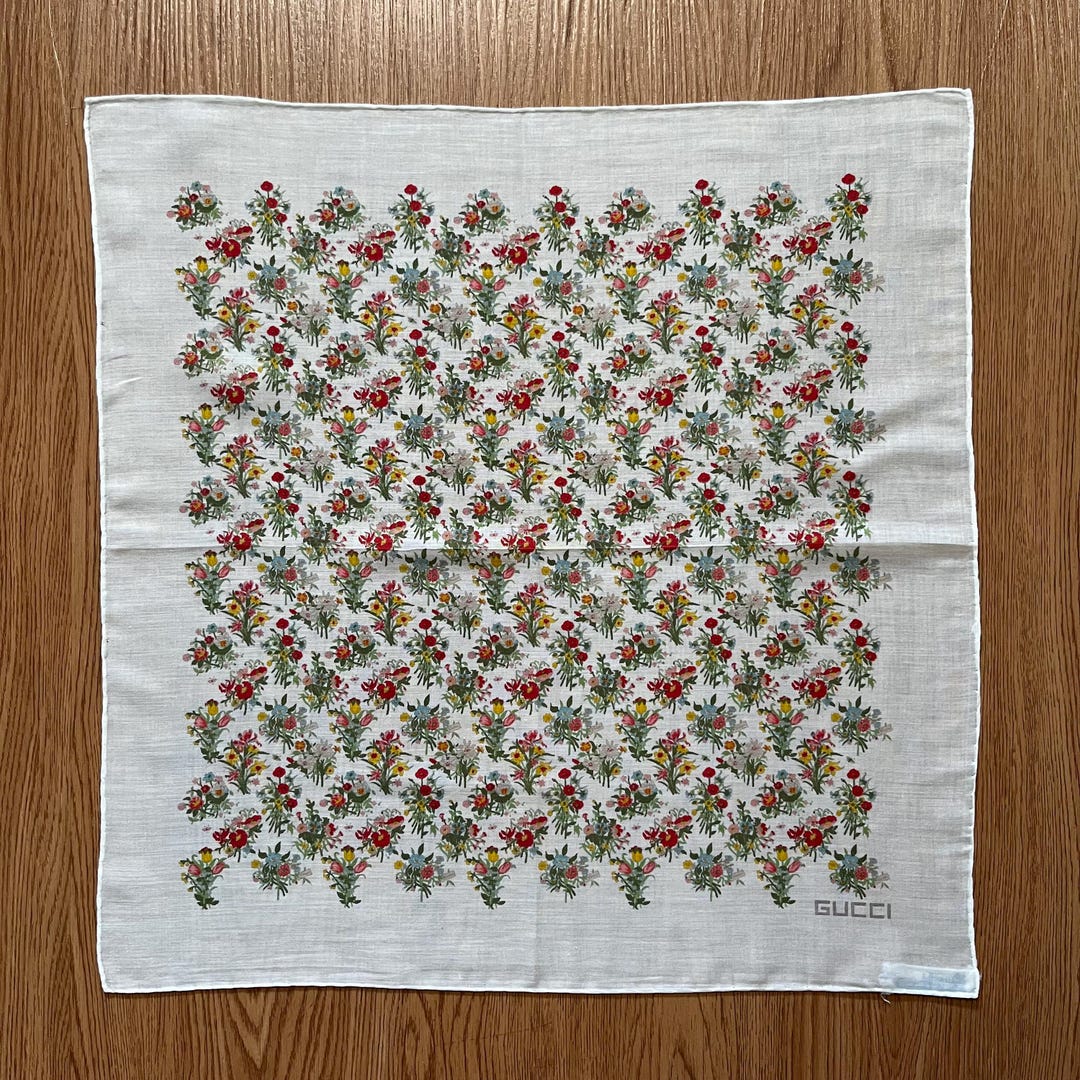 Vintage Gucci Made in Italy Handkerchief - Etsy