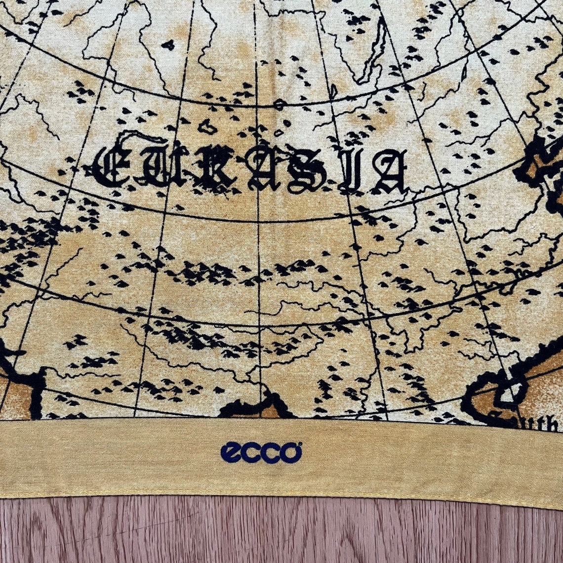 Vintage Ecco Map / the Artic Ocean Handkerchief - Etsy