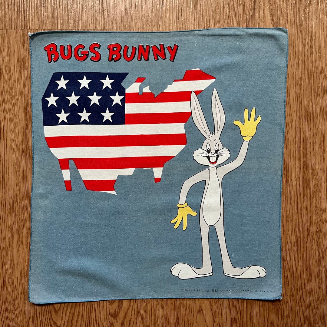 Vintage1982s Looney Tunes Bug Bunny Handkerchief - Etsy