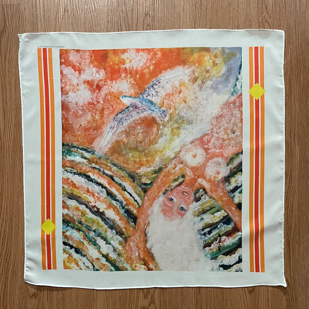 Vintage Cutty Sark Scotch Whisky / Bird Nude Japanese Artist Scarf ...