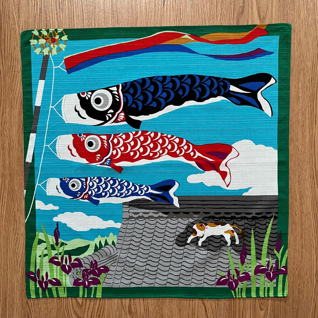 Vintage Koi Flag Furoshiki Japanese Handkerchief - Etsy