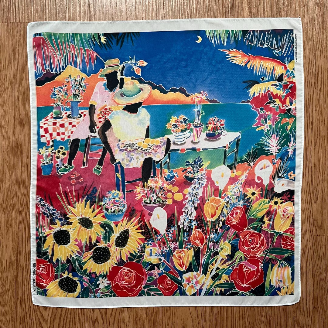 Vintage1992s Jennifer Markes Island Bouquet Weiss Mcgraw / Art ...