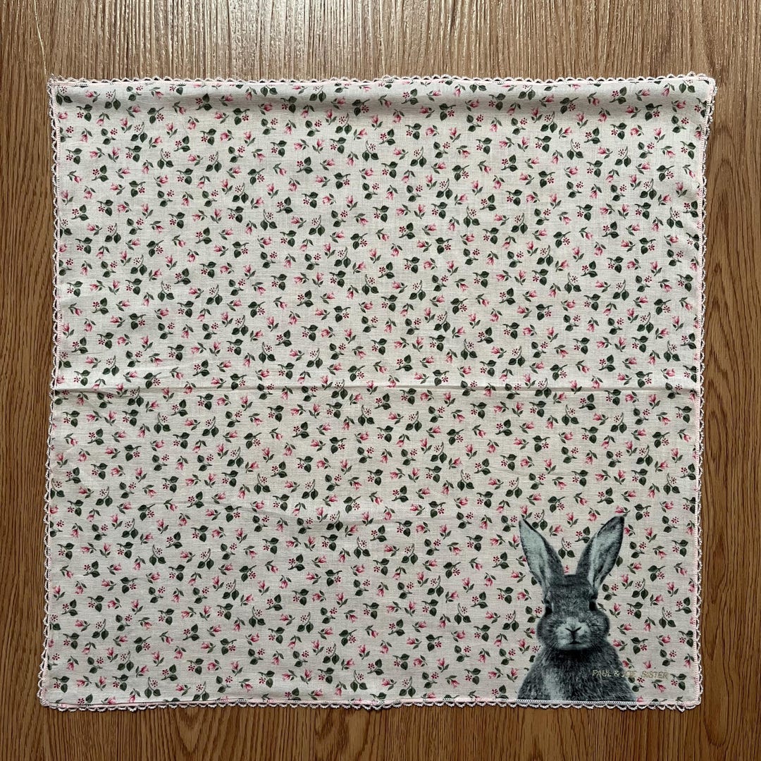 Vintage Paul and Joe Sister Rabbit Handkerchief - Etsy