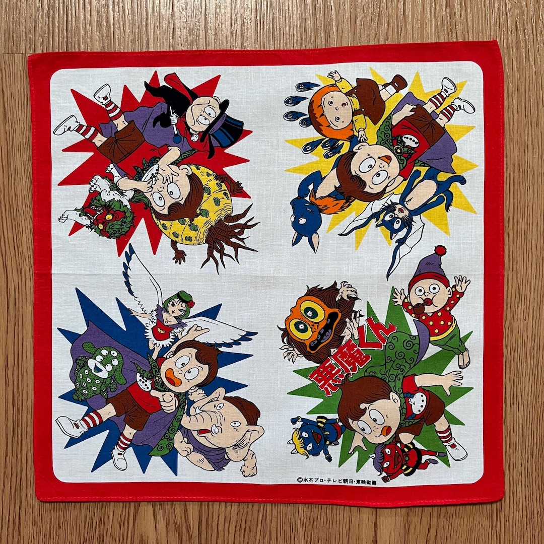 Vintage90s Akuma Kun / Anime / Ghost Handkerchief - Etsy