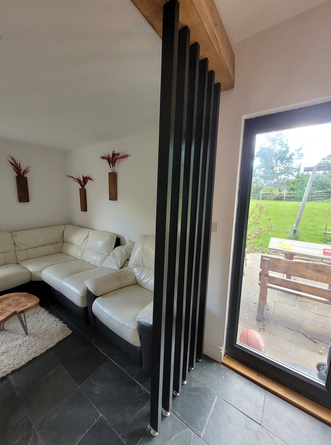 Black Wooden Wall Partition Room Divider Diy Kit - Etsy