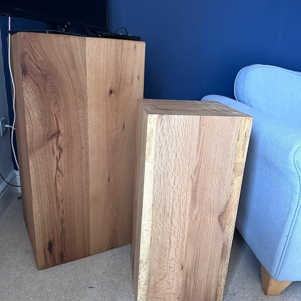 Solid Oak Log Table - Etsy UK