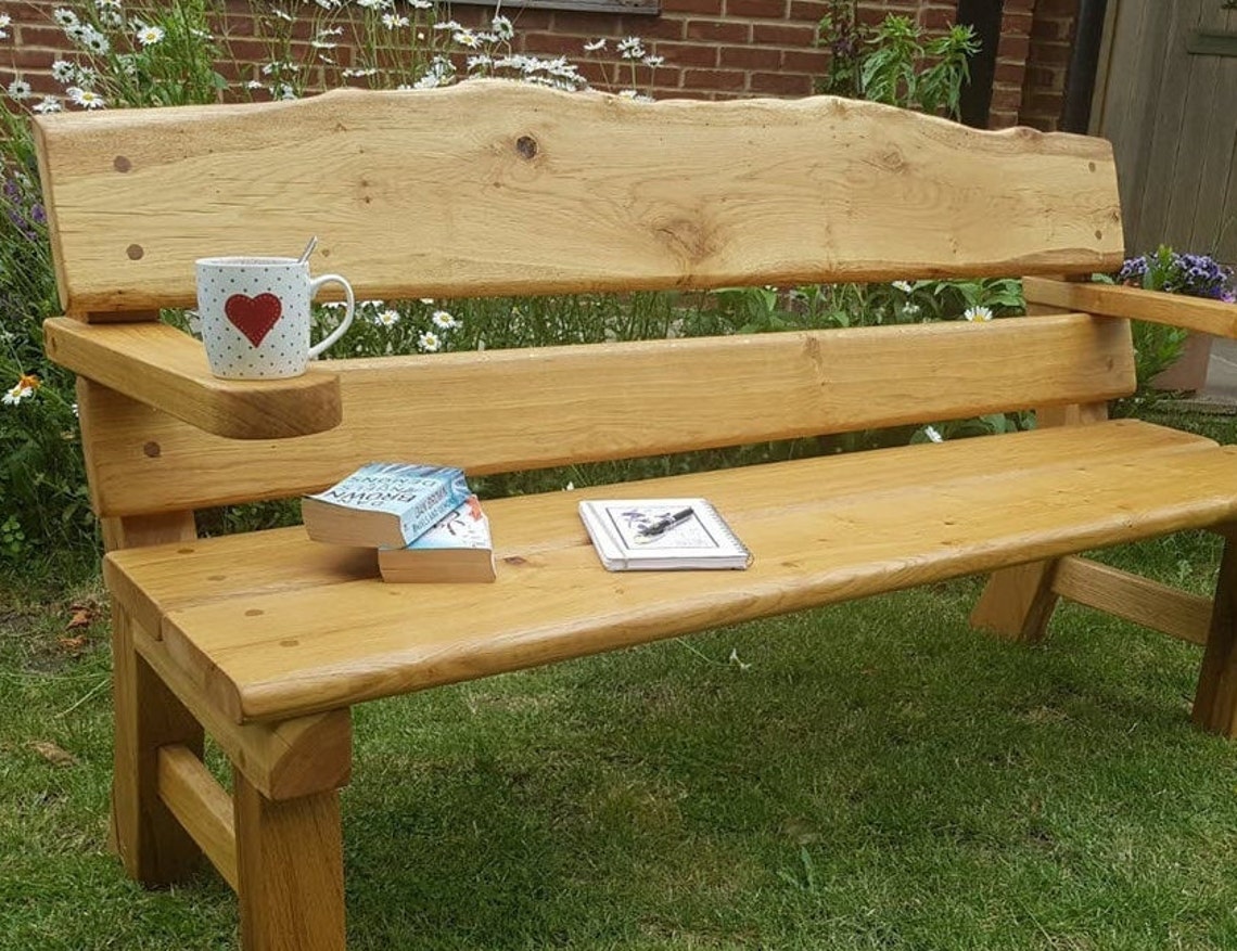 SUSSEX Oak Garden Bench Heavy Duty Forever Lasting Handmade Original ...