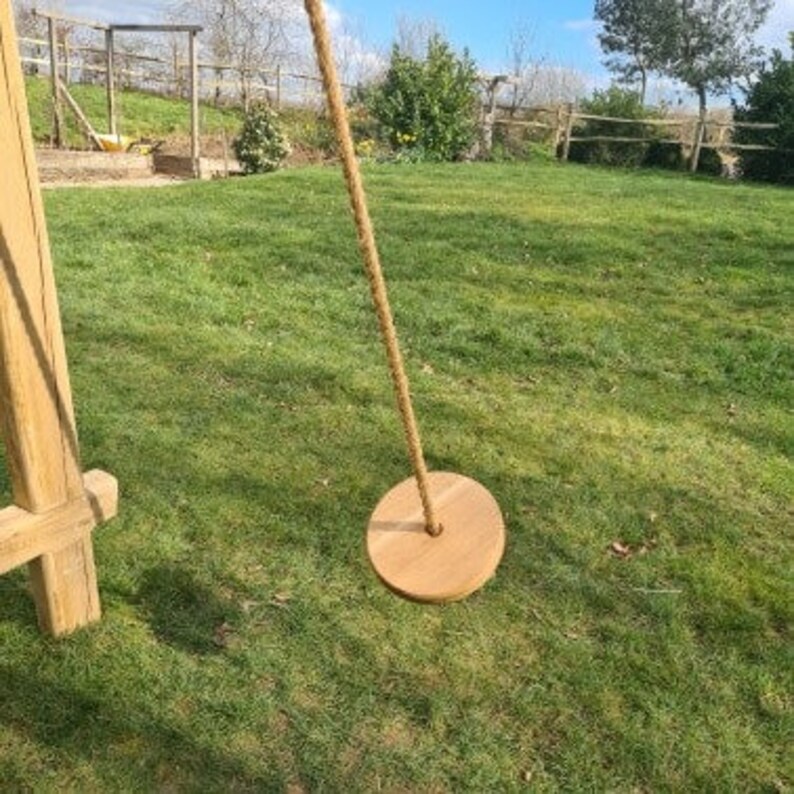 Oak Garden Swing Button Swing Rope Swing Child Round Swing | Etsy UK