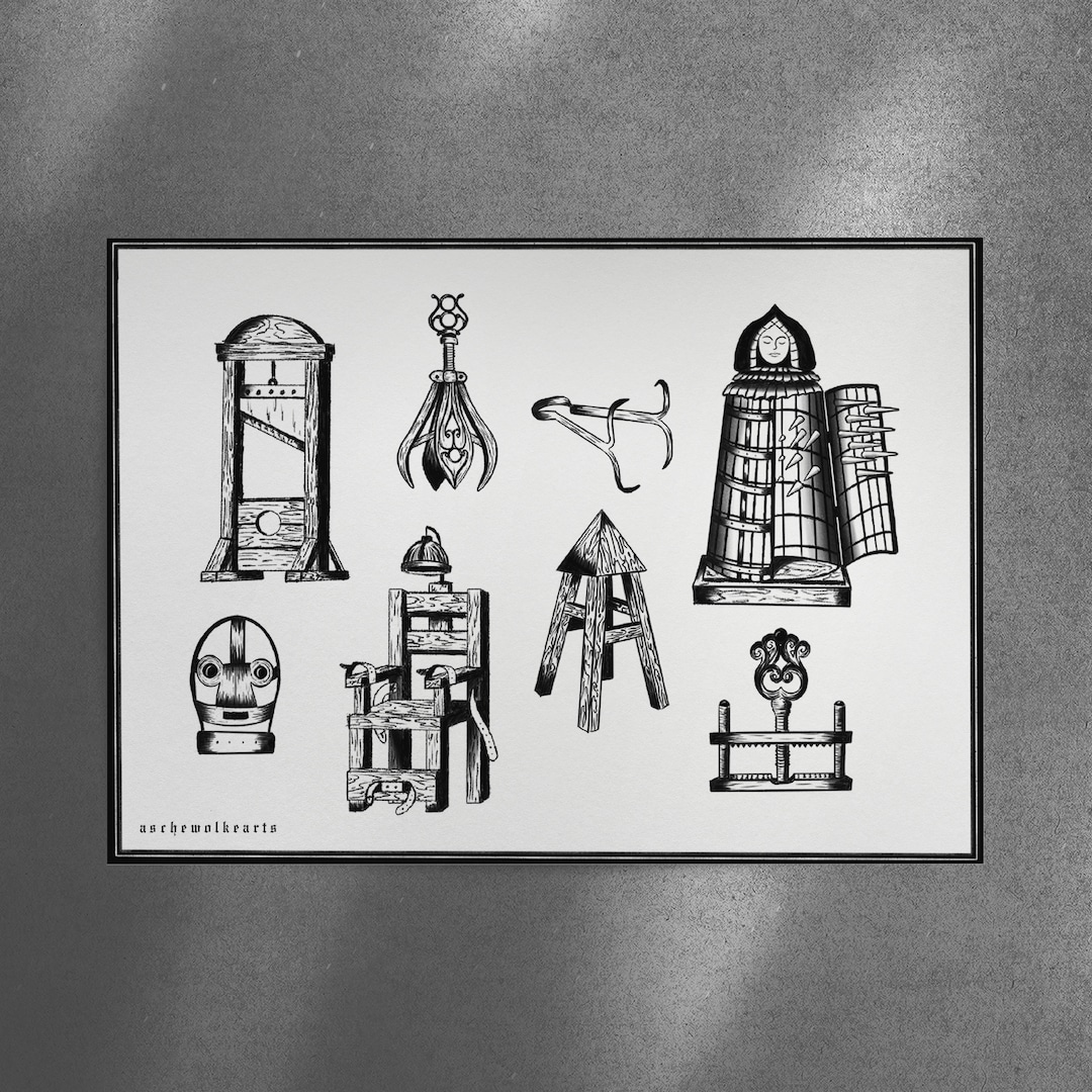 Art Print Torture Instruments Flash Sheet medieval - Etsy