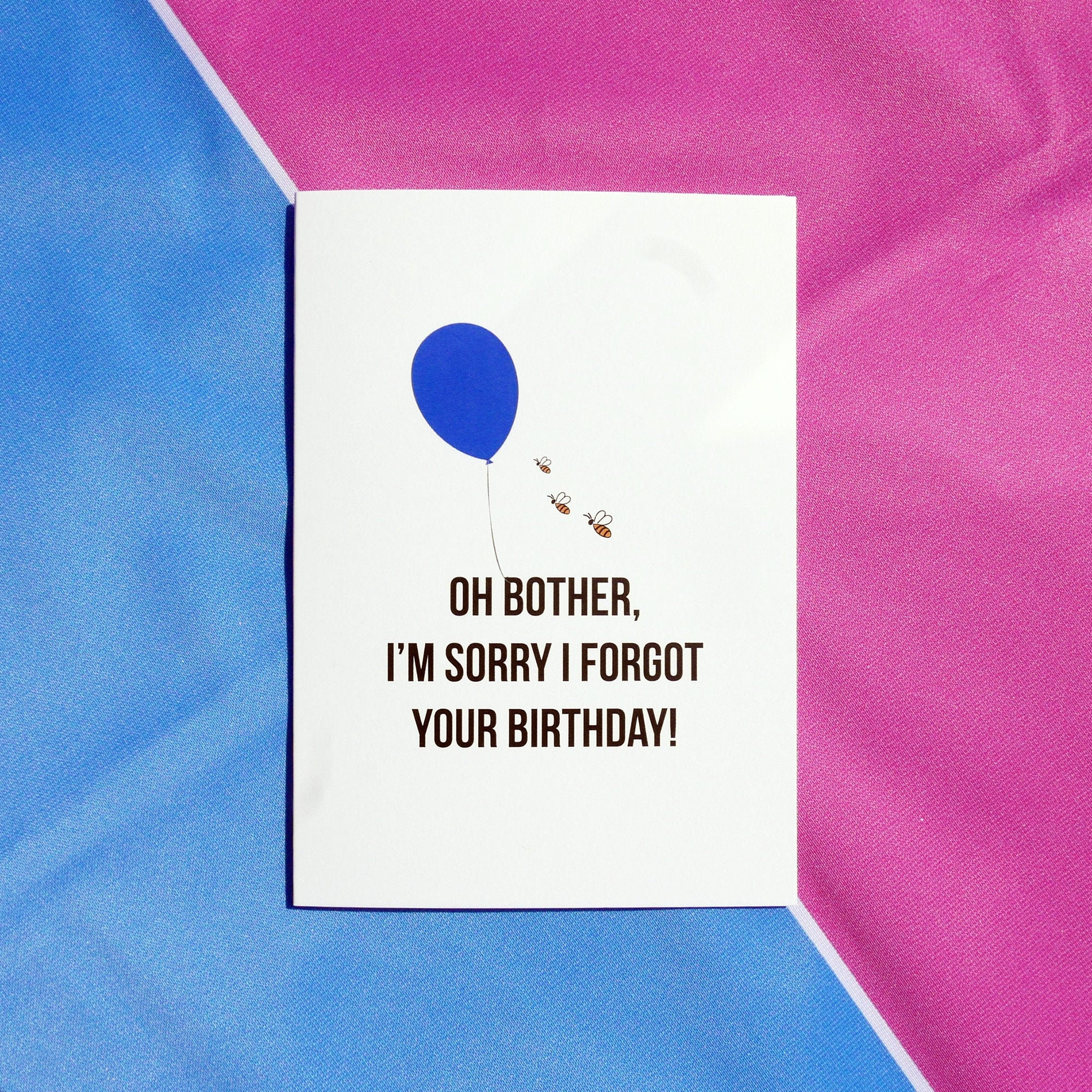 Oh Bother Birthday Card A6 Birthday Card Belated Birthday - Etsy