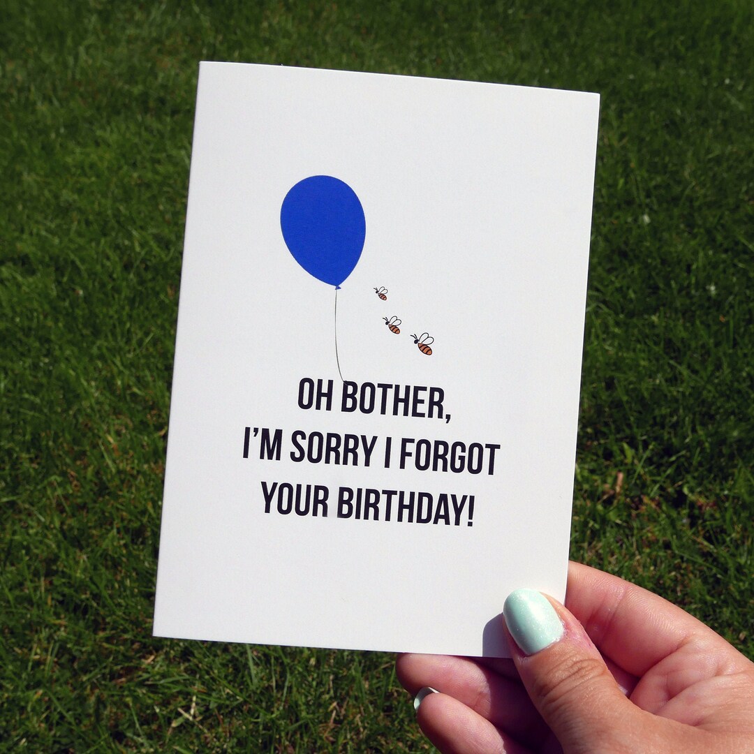 Oh Bother Birthday Card A6 Birthday Card Belated Birthday - Etsy