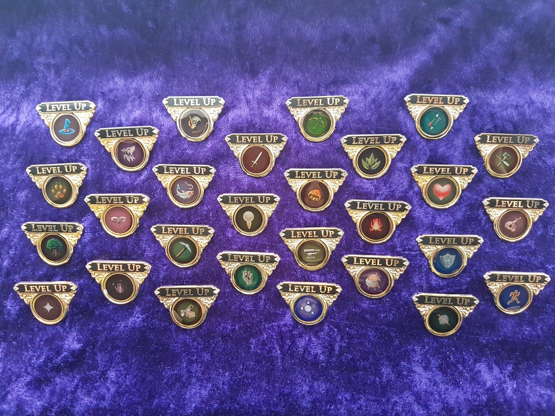 Runescape Level up Badges / Pins - Etsy