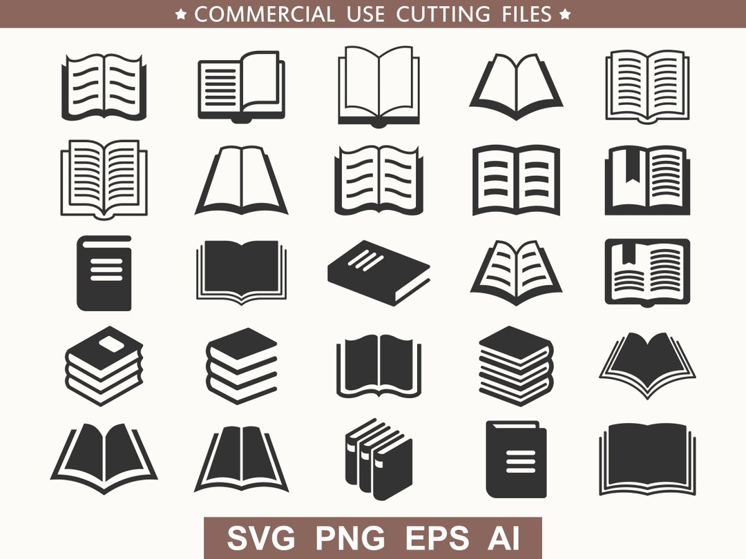 Books SVG, BOOKS Svg Cut Files for Cricut, Book Svg Cut Files, Books ...