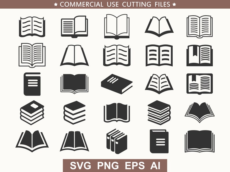 Books SVG, BOOKS Svg Cut Files for Cricut, Book Svg Cut Files, Books ...