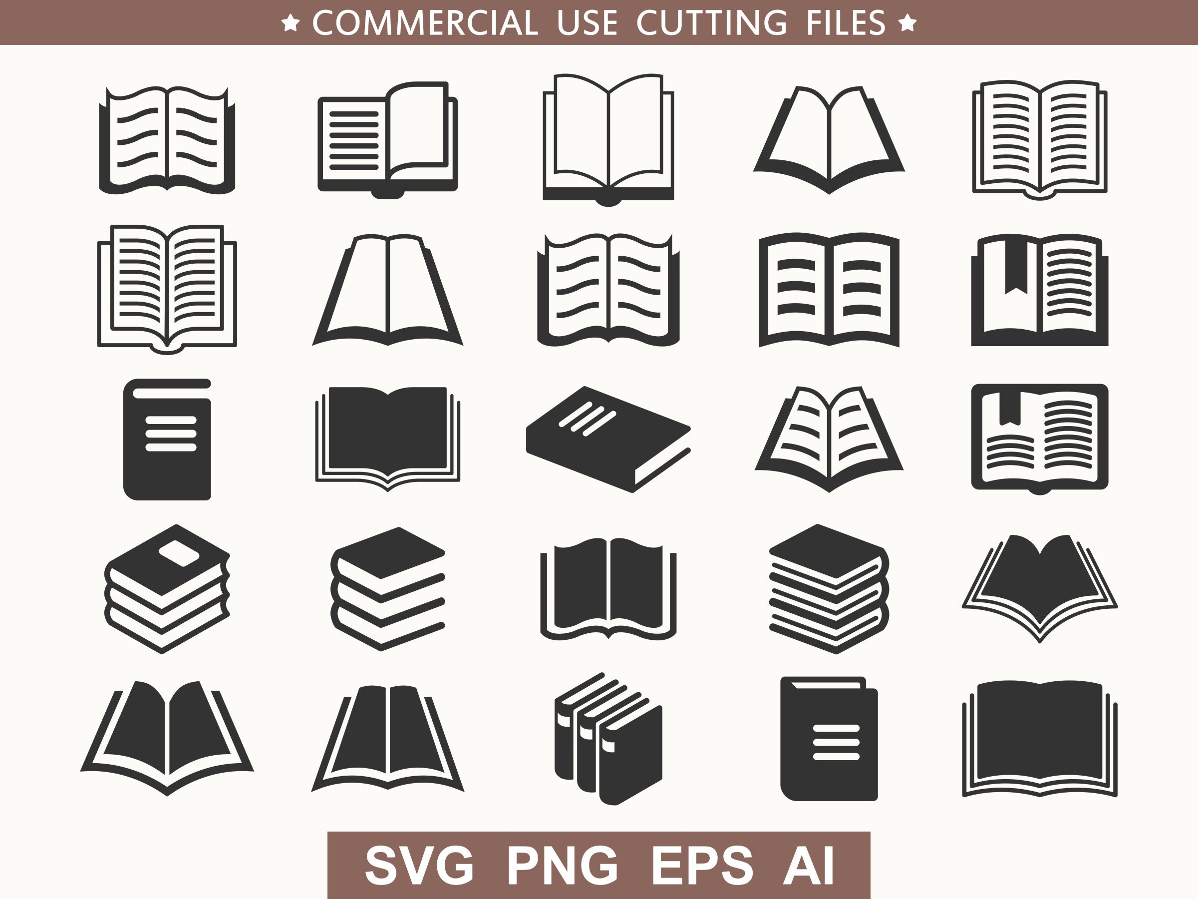 Books SVG, BOOKS Svg Cut Files for Cricut, Book Svg Cut Files, Books ...