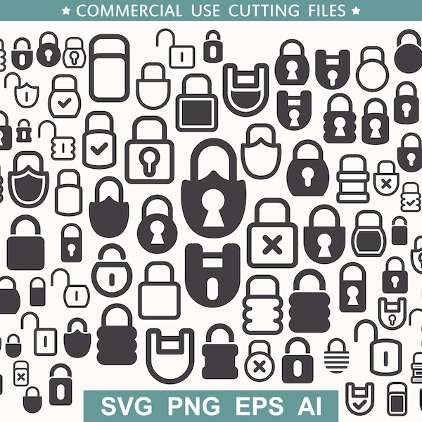 Lock Svg - Etsy