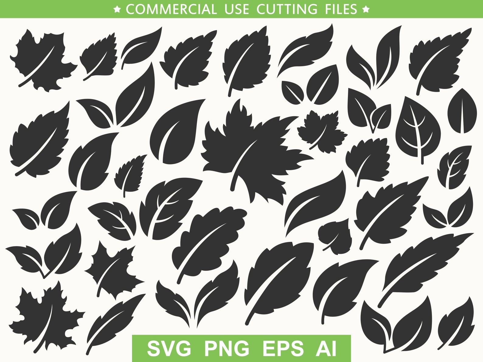 Leaves Svg Leaf Svg Botanical Svg Greenery Svg Greenery Clipart Branch ...