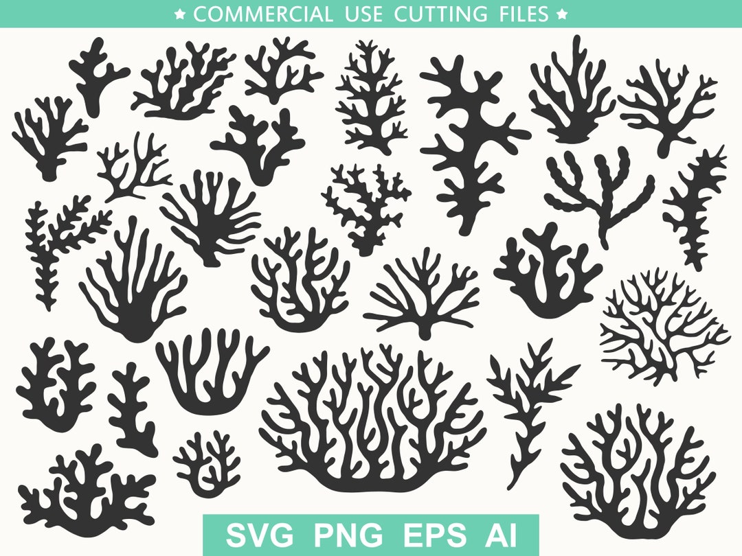 Seaweed Svg, Coral Svg, Under the Sea Svg, Plants Svg, Cut Files ...