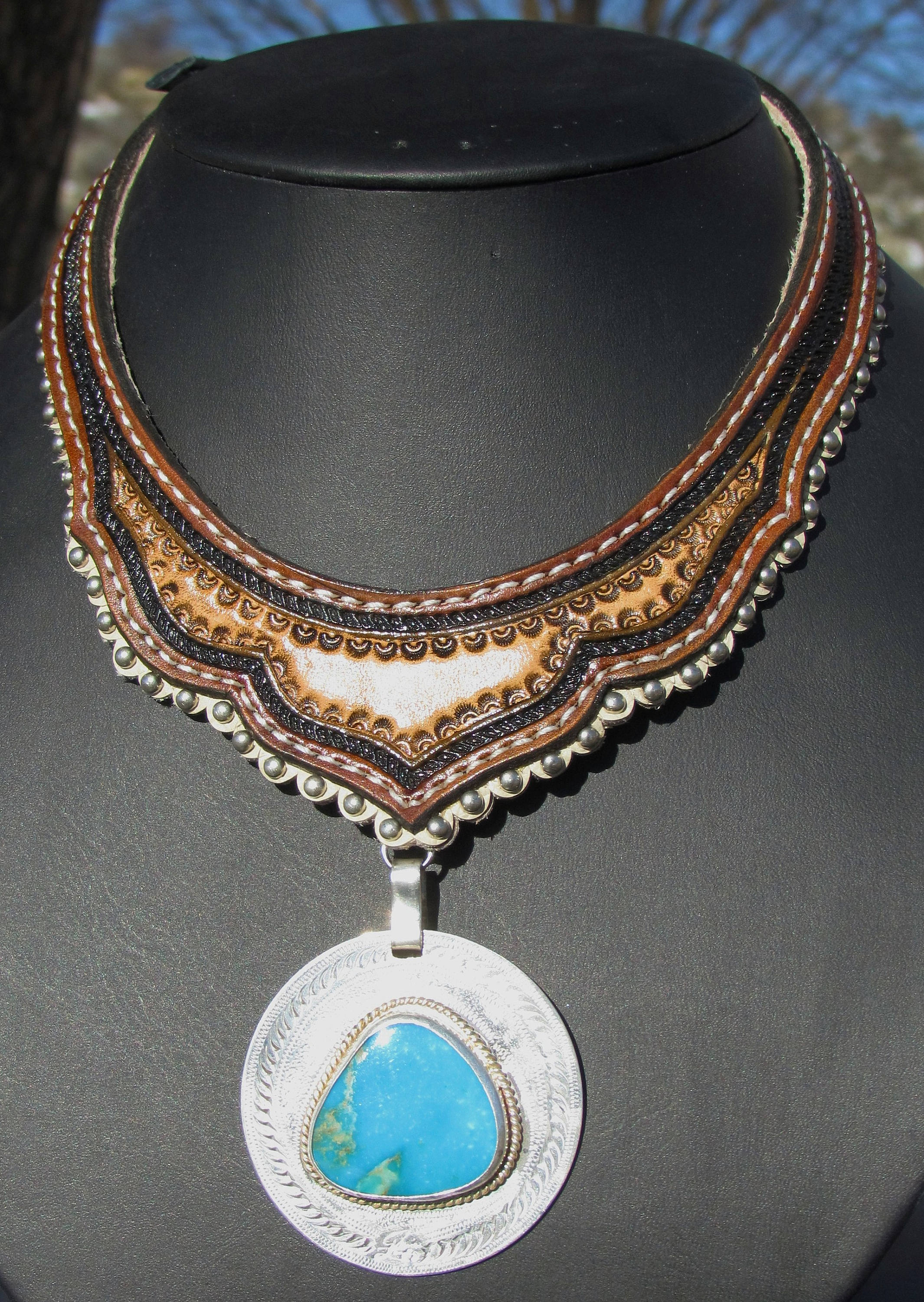 Custom Leather Neck Pieces W Removable Pendants - Etsy