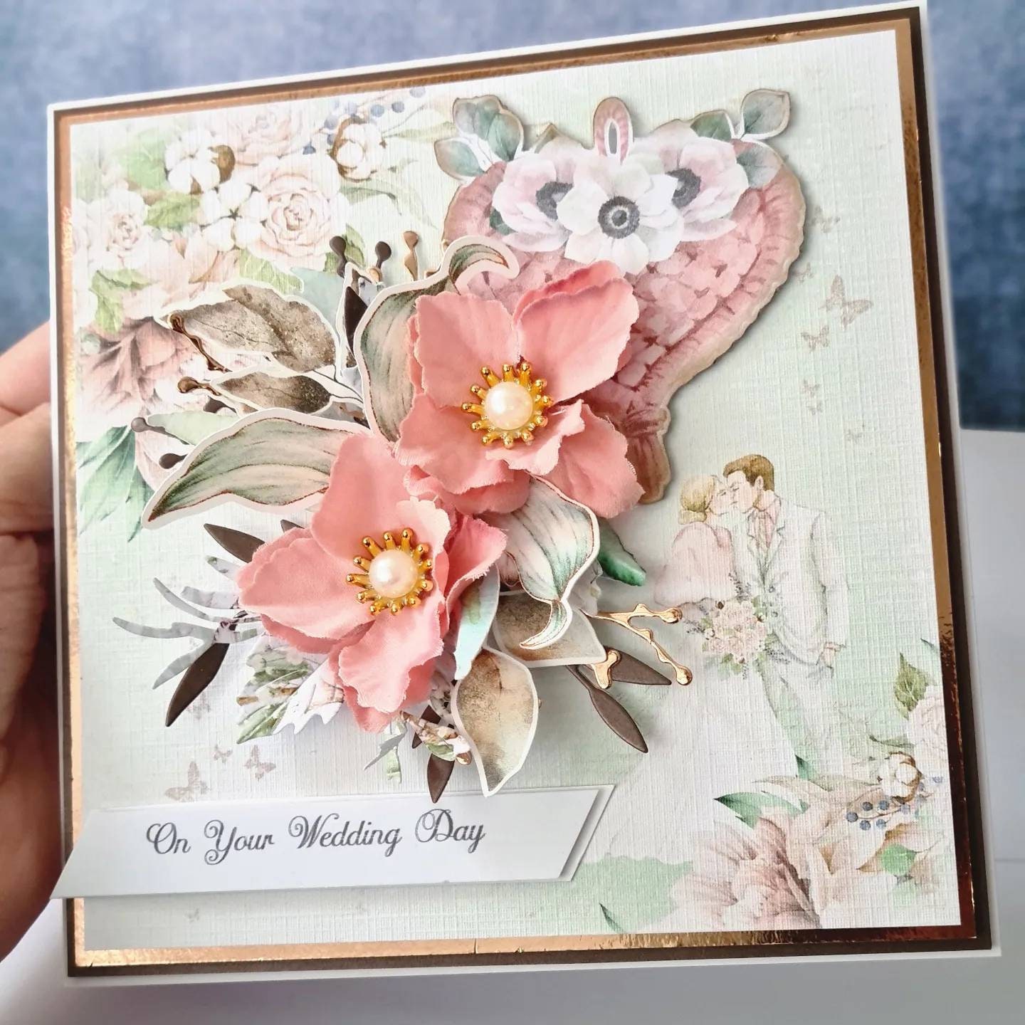 Boho Handmade Wedding Card. Luxury Wedding Wishes. Romantic Wedding ...