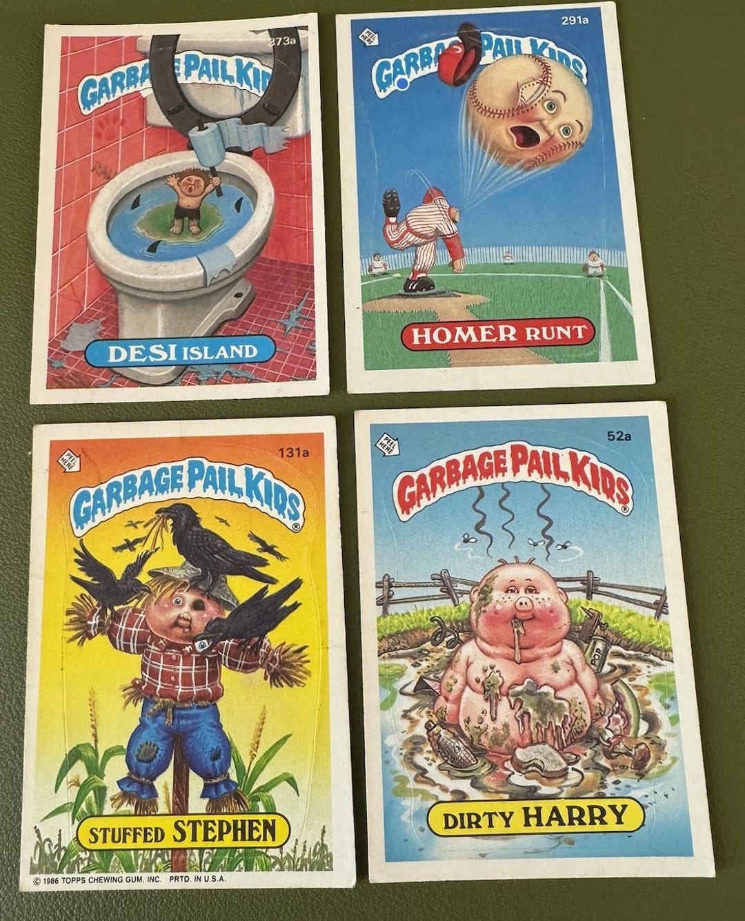 Topps - Garbage Pail Kids - Desi Island 373a, Homer Runt 291a, Stuffed ...