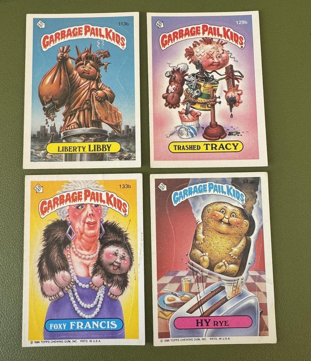 Topps - Garbage Pail Kids - Liberty Libby 113b, Trashed Tracy 129b ...