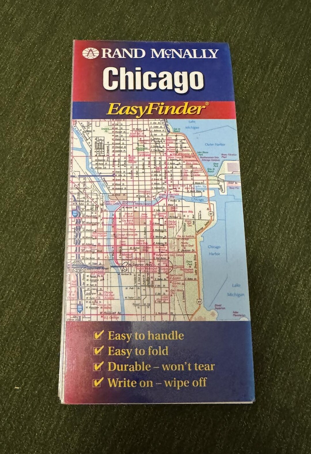 Rand Mcnally - Easy Finder Map - Chicago - 1995 - Etsy