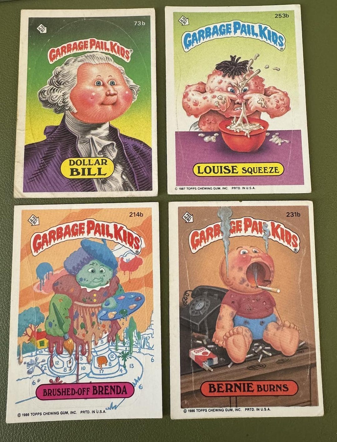 Topps - Garbage Pail Kids - Dollar Bill 73b, Louise Squeeze 253b ...