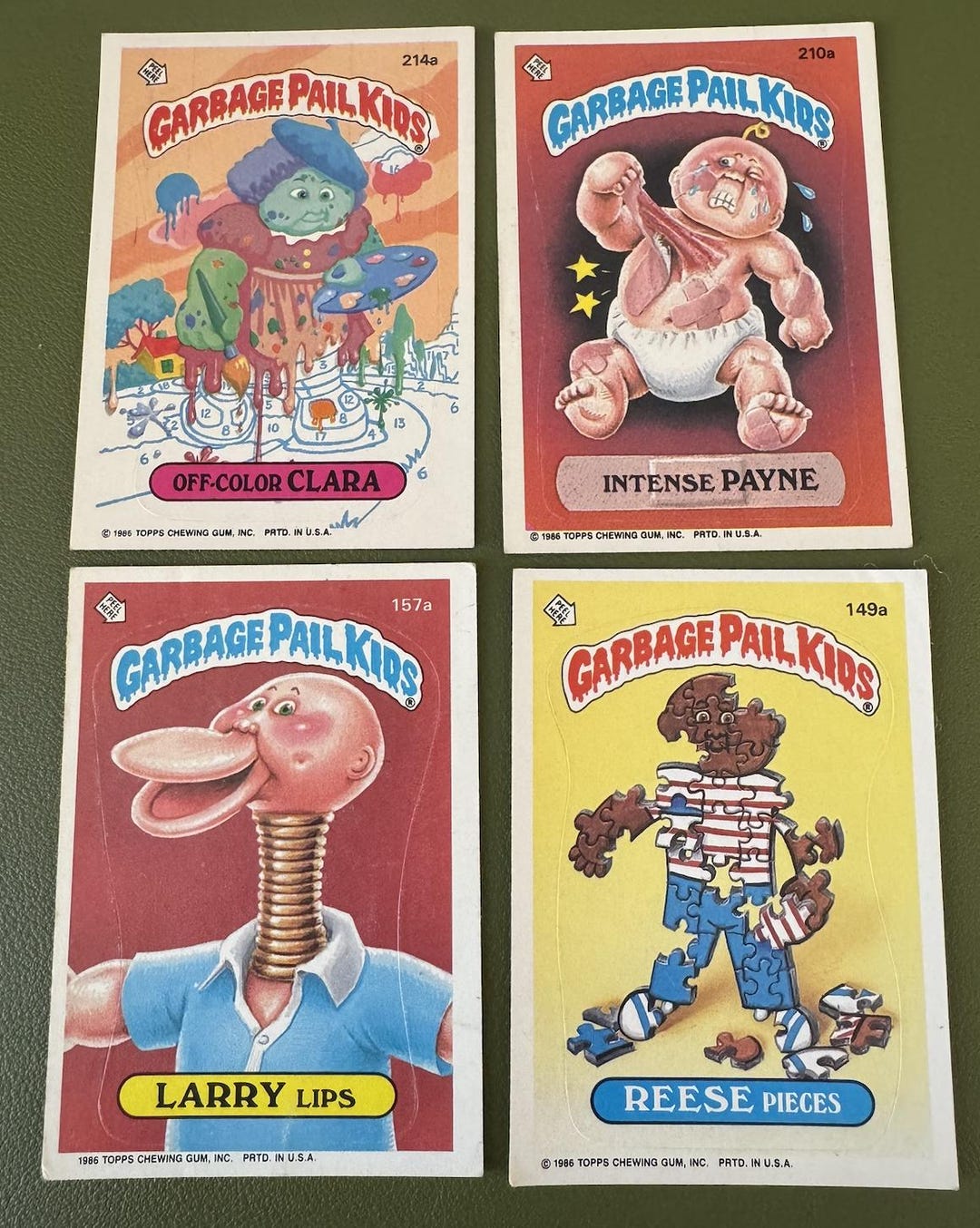Topps - Garbage Pail Kids -off-color Clara 214a, Intense Payne 210a ...