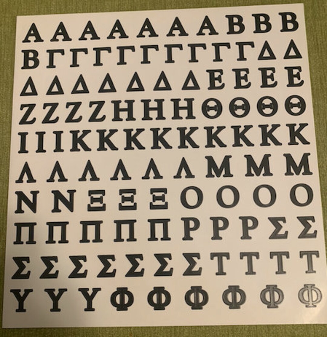 Creative Memories Greek Alphabet Stickers Black - Etsy