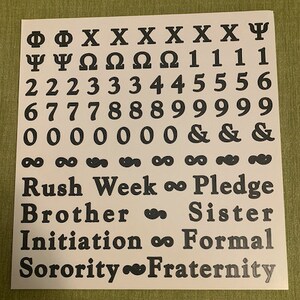 Creative Memories Greek Alphabet Stickers Black - Etsy