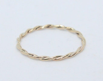 Twisted Gold Ring - Etsy