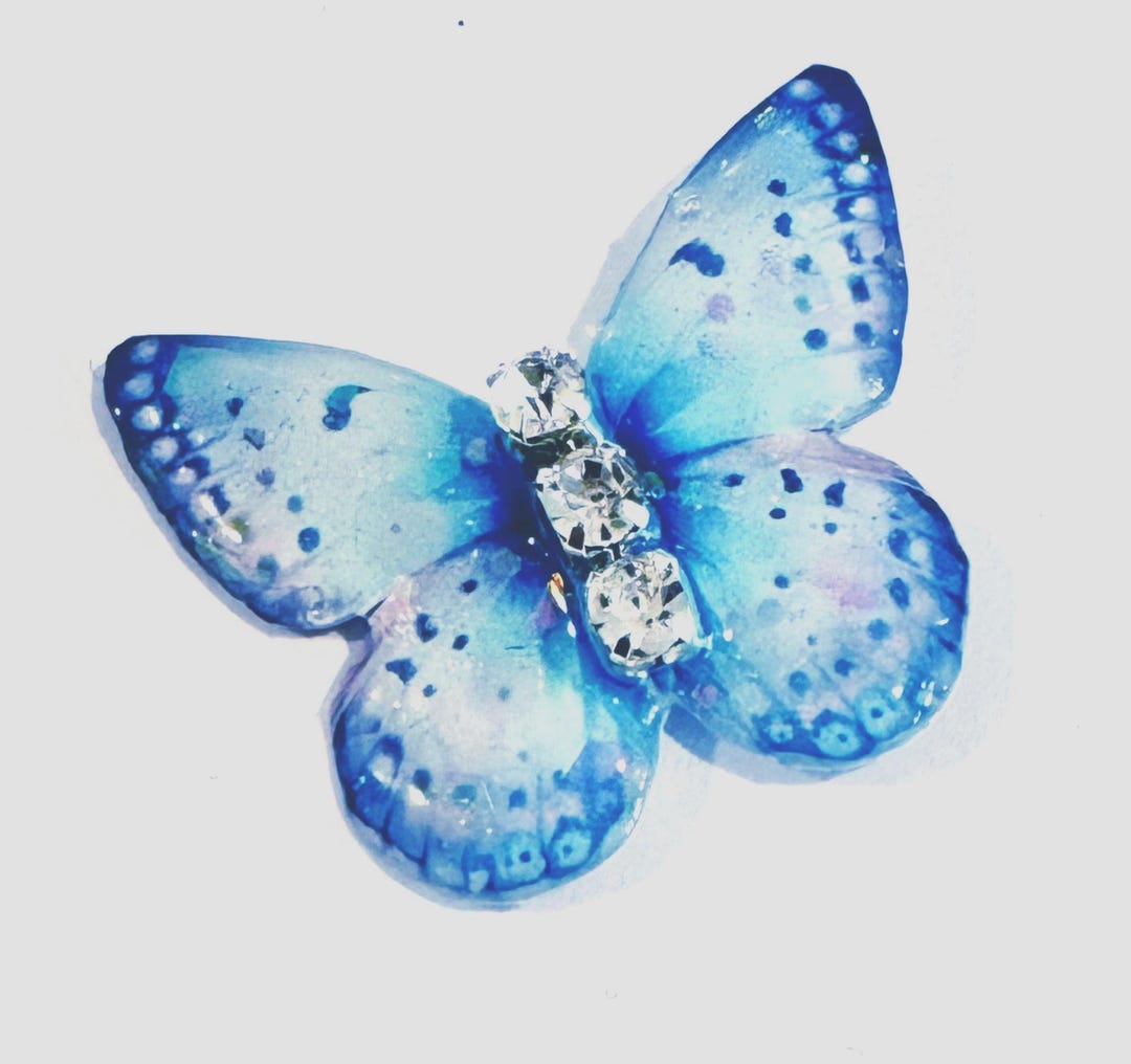 Very Pretty Blue Butterfly Enamel Pin. Baby Blue Butterfly Brooch-lapel ...
