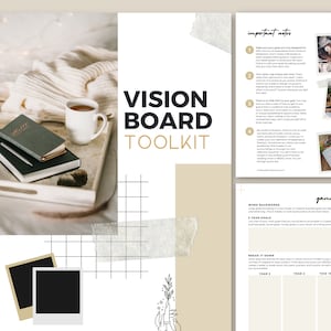Vision Board Workbook 2025, Manifestation Planner, Goal Setting Planner ...
