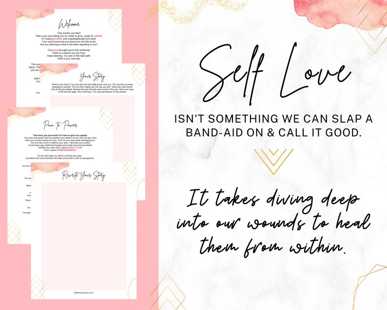 Self Love Workbook, Self Care Printable, Self Esteem, Confidence ...