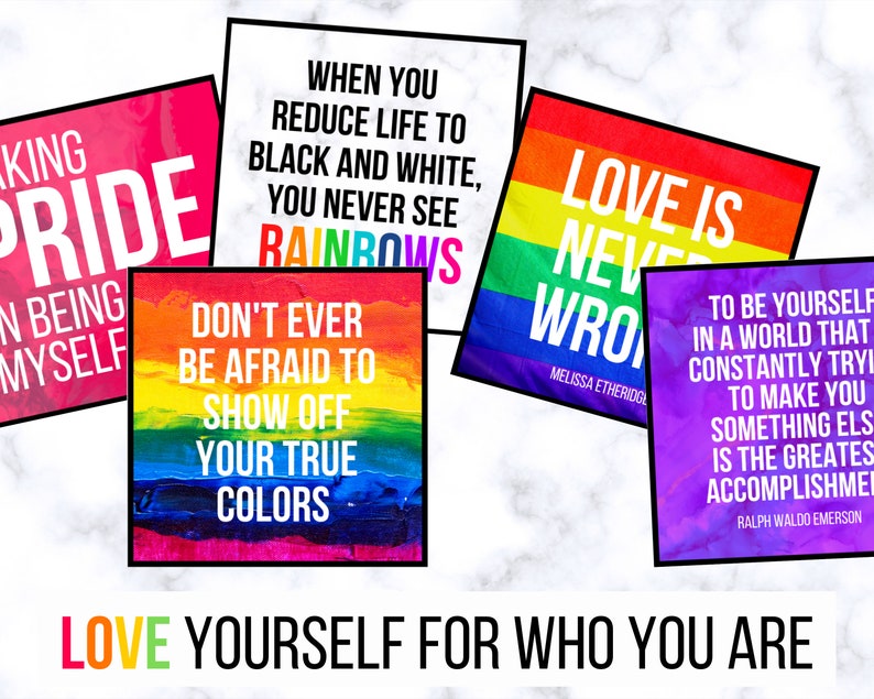 LGBTQ Pride Affirmation Cards & Journal Pride Printables | Etsy