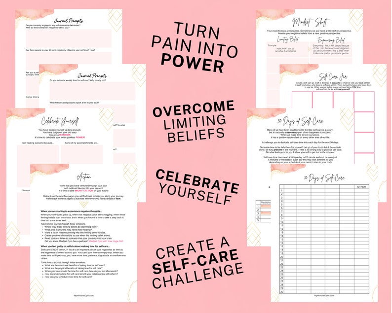 Self Love Workbook, Self Care Printable, Self Esteem, Confidence ...