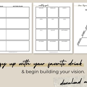 Vision Board Workbook 2025, Manifestation Planner, Goal Setting Planner ...