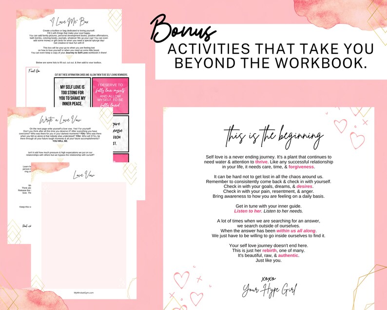 Self Love Workbook, Self Care Printable, Self Esteem, Confidence ...