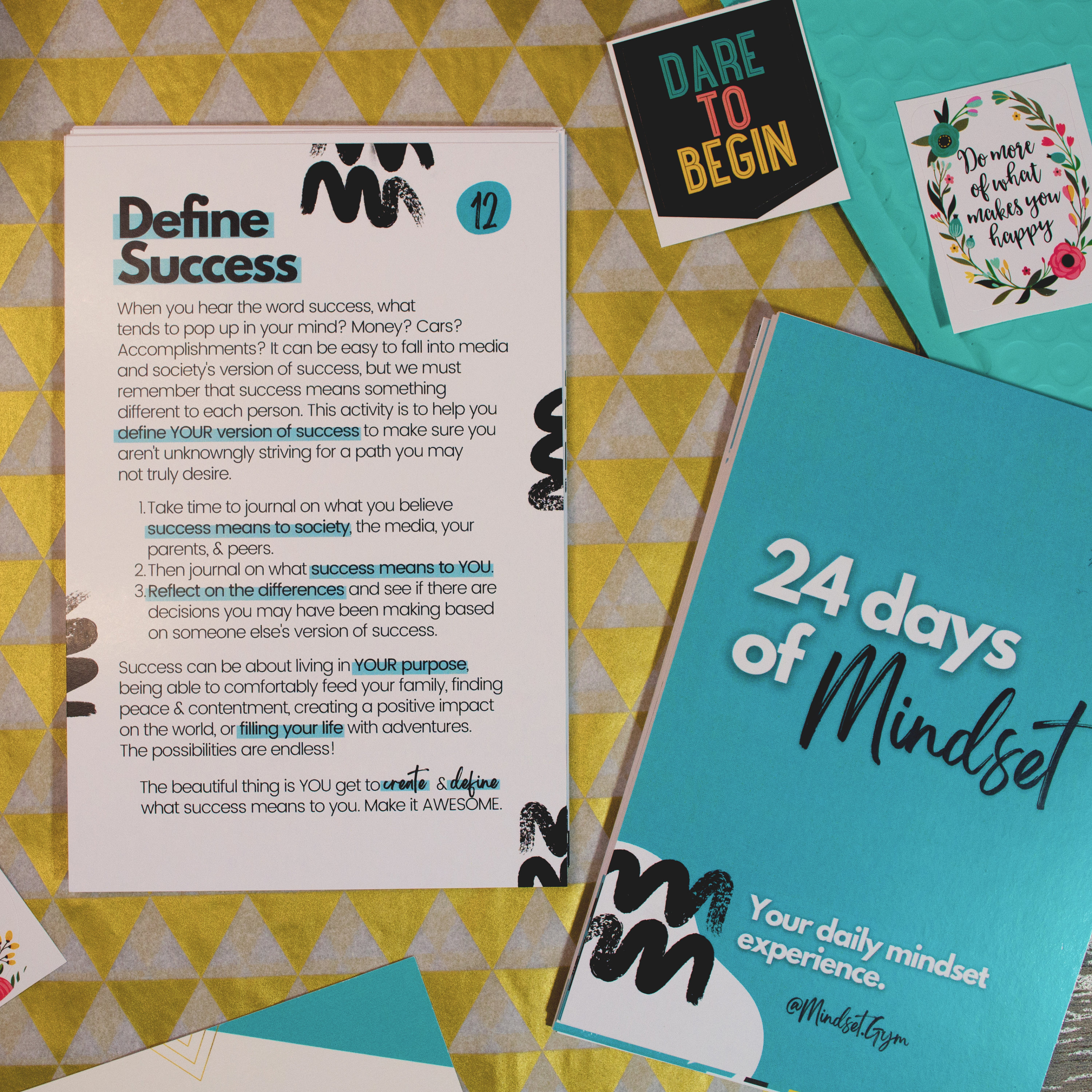 24 Days of Mindset Deck Mindset Exercises Mental Health - Etsy