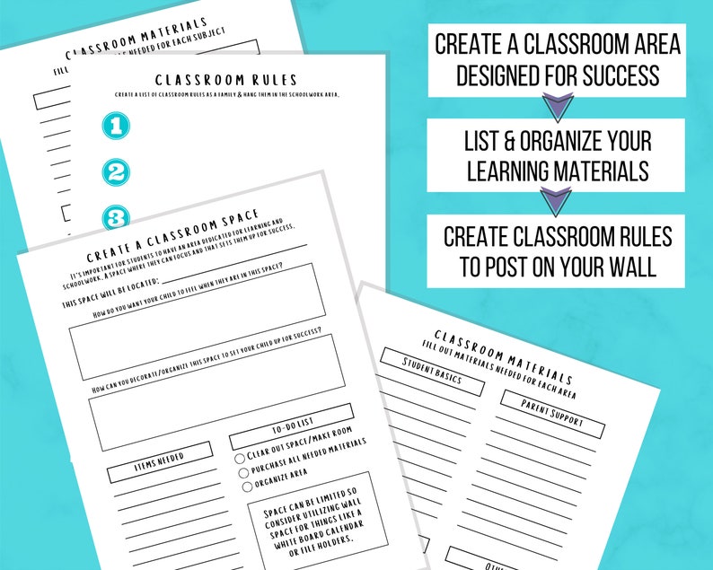 Virtual Learning & Homeschool Planner Printable Homeschool - Etsy