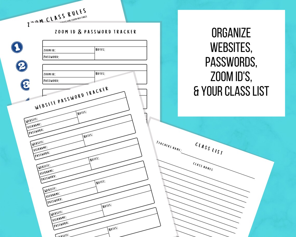 Virtual Learning & Homeschool Planner Printable Homeschool | Etsy