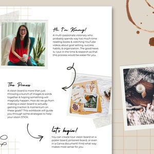 Vision Board Workbook 2025, Manifestation Planner, Goal Setting Planner ...