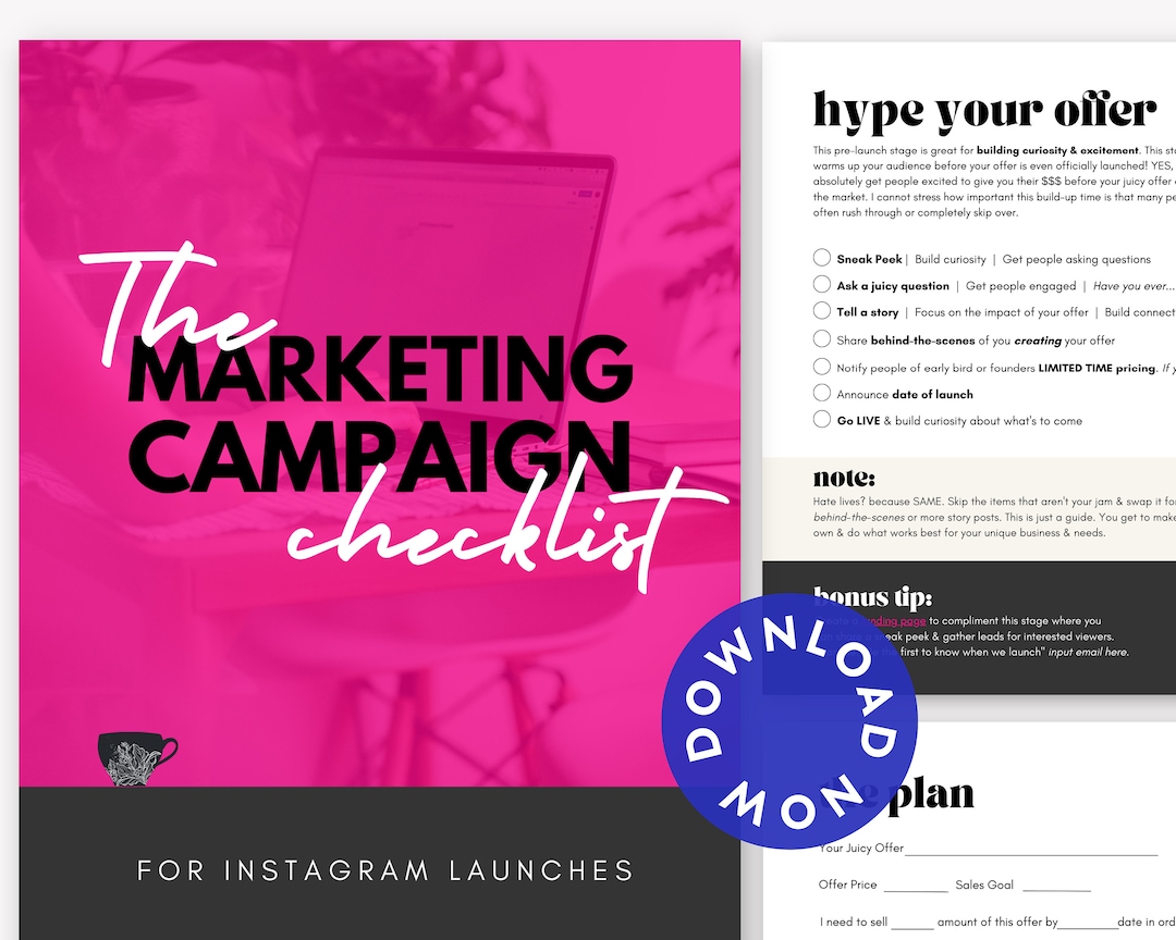 Marketing Campaign Checklist | Social Media Marketing, Instagram Launch ...